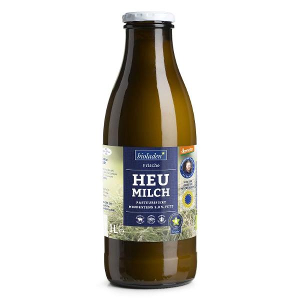 b*Heumilch Kuh & Kalb Demeter 3,8%, Flasche - Gruenland